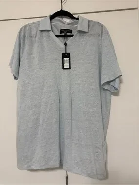 rag & bone | Shirts | Rag Bone Linen Johnny Collar Polo | Poshmark